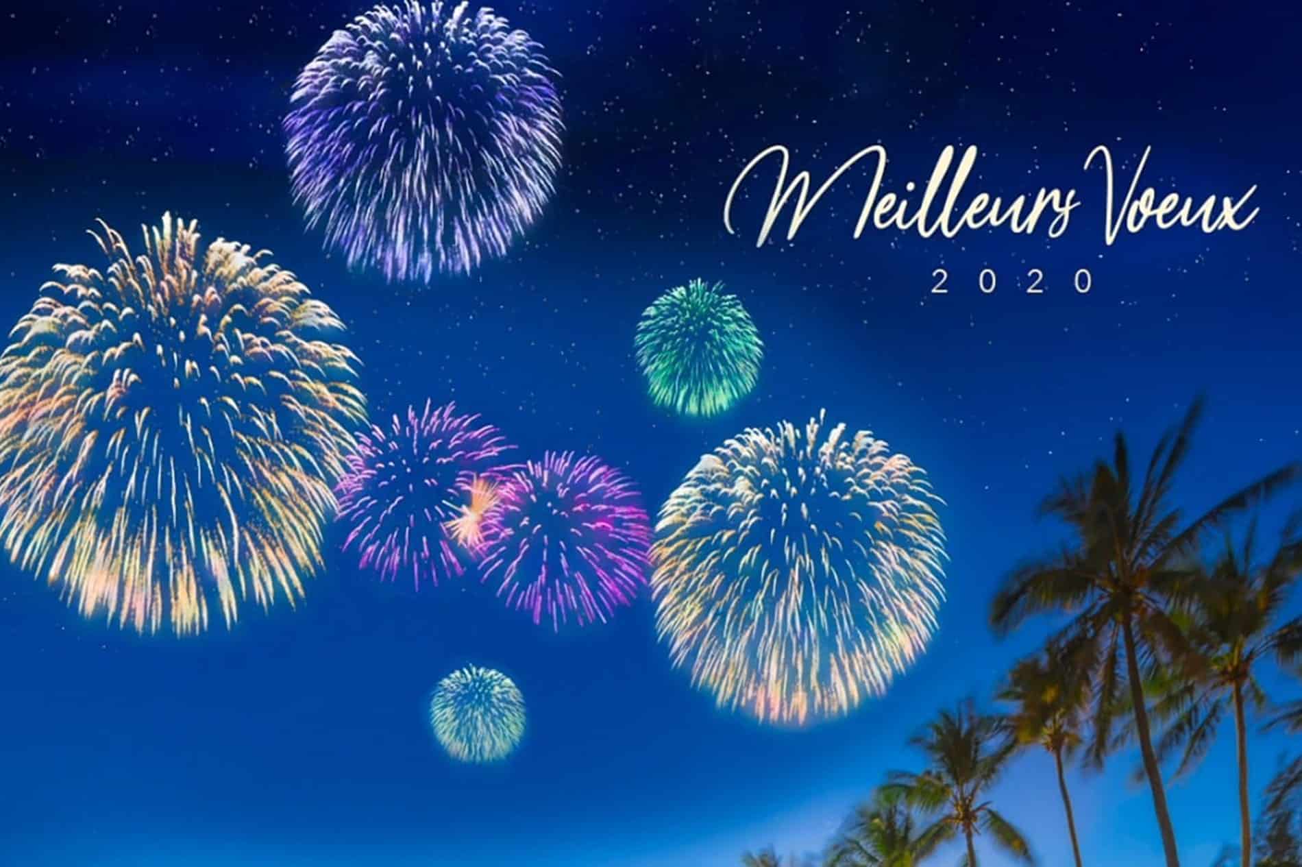 bonne année 2020 dans les iles vanille de l'océan indien